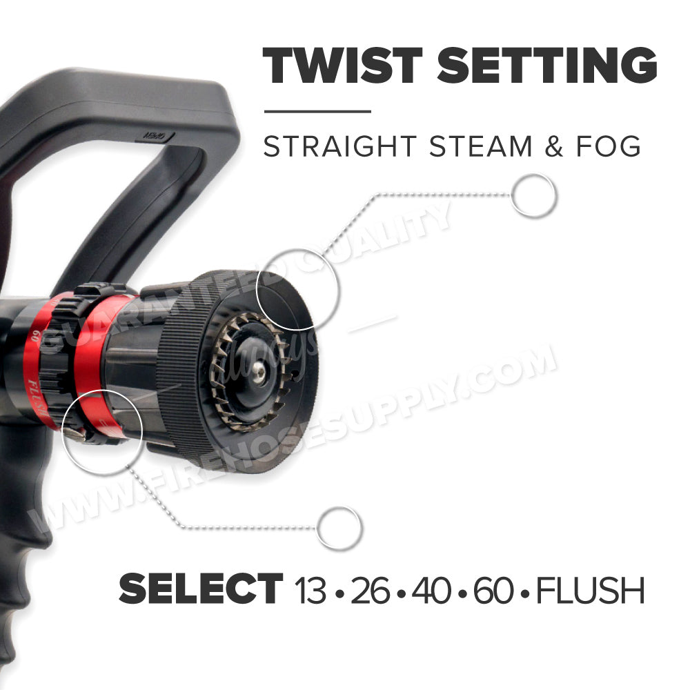 1" Fire Hose Nozzle Pistol Grip 13-26-40-60 GPM – FireHoseSupply.com
