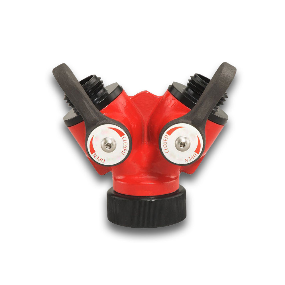 Aluminum Wye Valve 1-1/2" Female Inlet x 1" Male Outlets ...