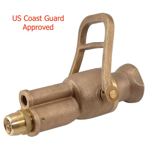 2-1/2" US Coast Guard Approved Fog Nozzle 108 GPM Brass ...