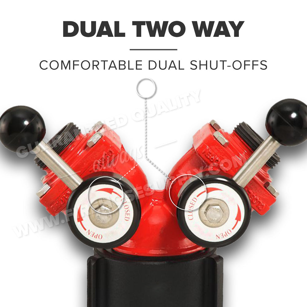Aluminum Wye Valve 4-1/2" Female Inlet x 2-1/2" Male Outlets ...