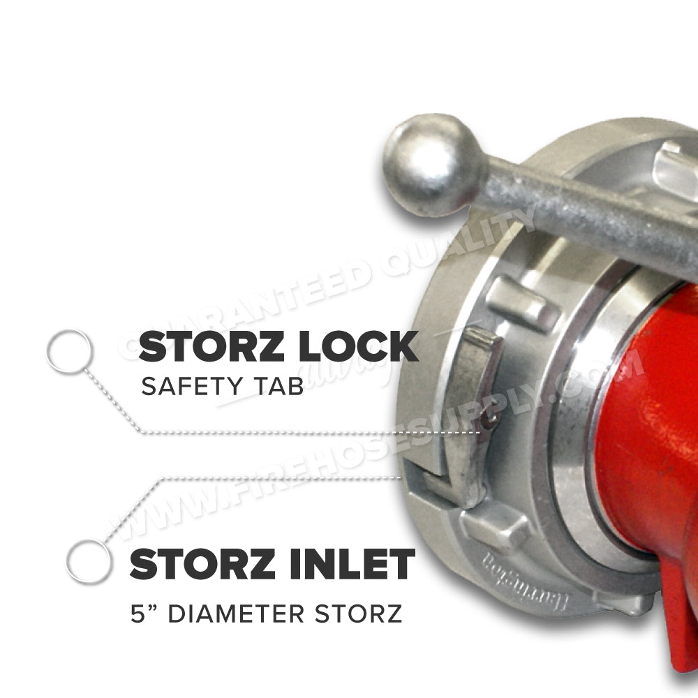 Aluminum Wye Valve 5" Storz Inlet x 2-1/2" Male Outlets ...