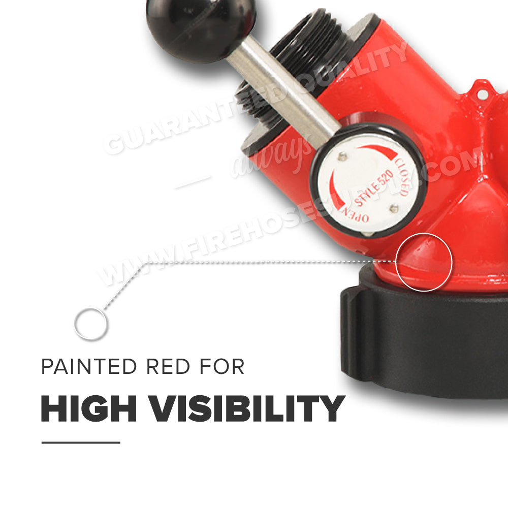 Aluminum Wye Valve 2-1/2" Female Inlet x 1-1/2" Male Outlets ...