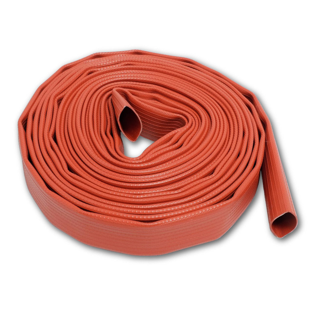 1 3/4" Inch Uncoupled Rubber Fire Hose 300 PSI (No Fittings) Red ...