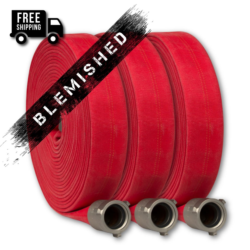 1.5" Double Jacket Fire Hose 50-100 Feet Red – FireHoseSupply.com