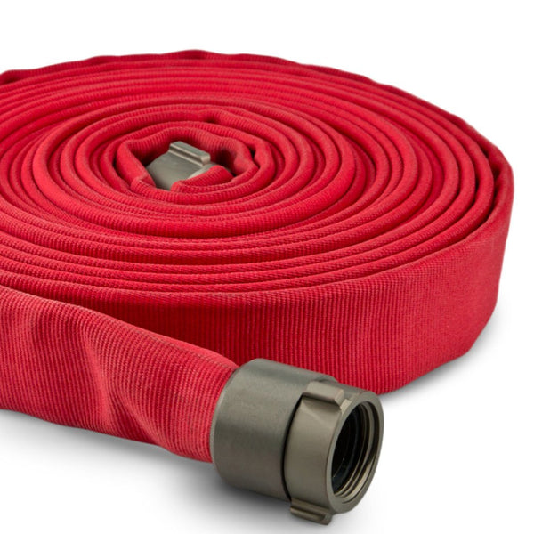 1.5" Double Jacket Fire Hose 50-100 Feet Red – FireHoseSupply.com