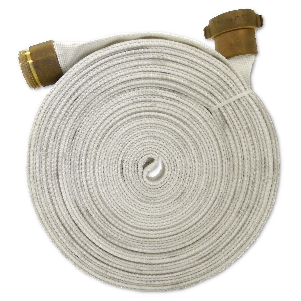 White Polyester Scrap Fire Hose | FireHoseSupply.com