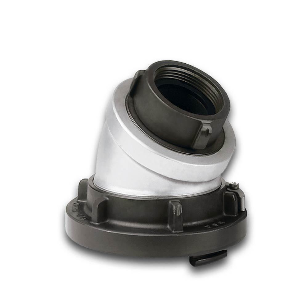 4" Storz x 2.5" NPSH Female 30 Degree Elbow Aluminum – FireHoseSupply.com