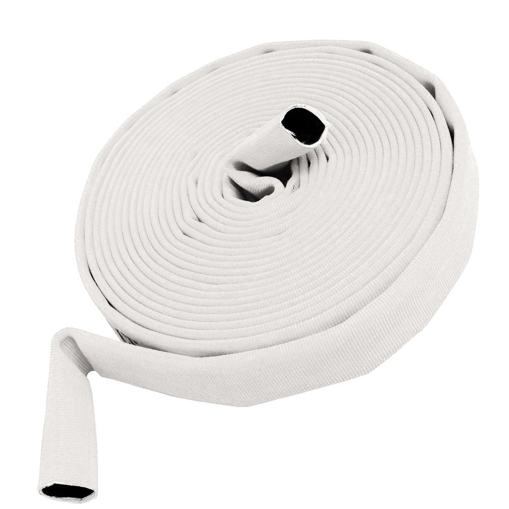 4" Inch Uncoupled Double Jacket Fire Hose (No Connectors) White ...