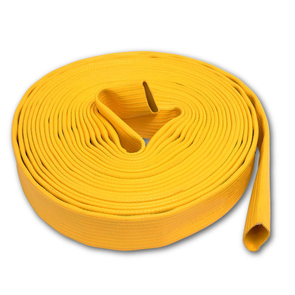 5" Inch Uncoupled Rubber Fire Hose 225 PSI (No Fittings) Yellow ...