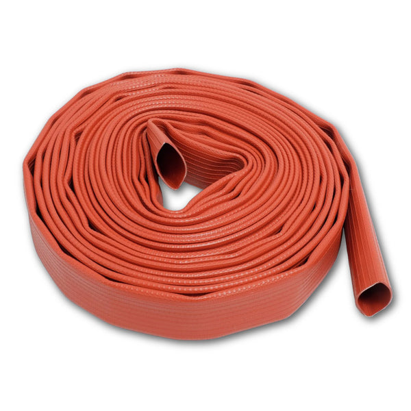 5" Inch Uncoupled Rubber Fire Hose 225 PSI (No Fittings) Red ...