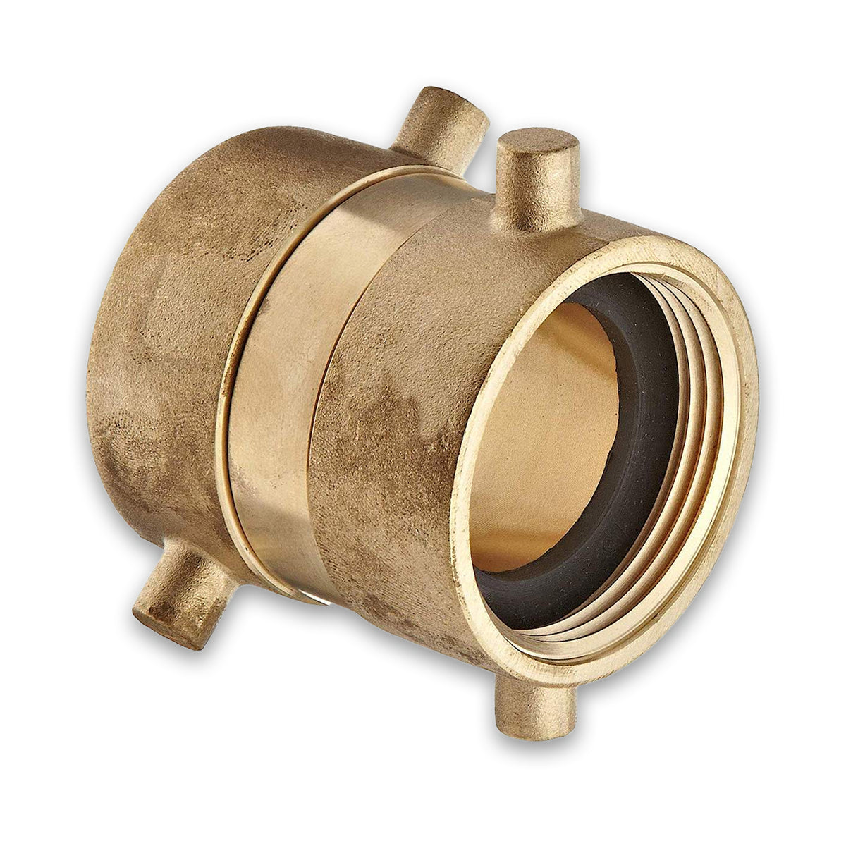 Fire Hydrant Hose Adapter Swivel (Female x Female) Brass Pin Lug ...