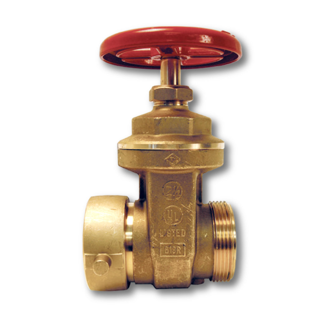 2-1/2" Single Hydrant Gate Valve Cast Brass – FireHoseSupply.com