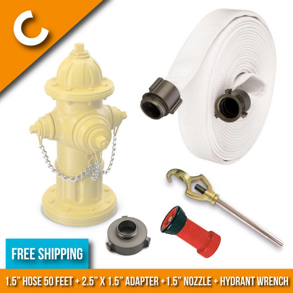 Fire Hydrant Hose & Adapter Package | FireHoseSupply.com