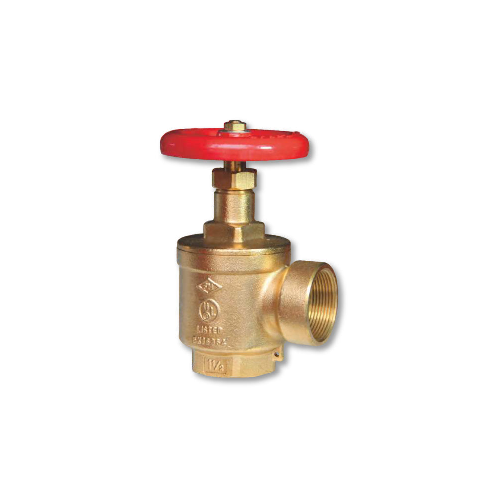1-1/2" Fire Hose Angle Valve Brass – FireHoseSupply.com