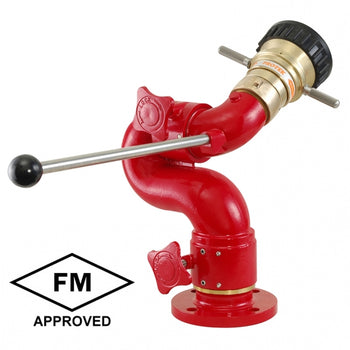 3" & 4" Flange Industrial Brass Fire Monitor 3-1/4" Waterway 1250 GPM ...